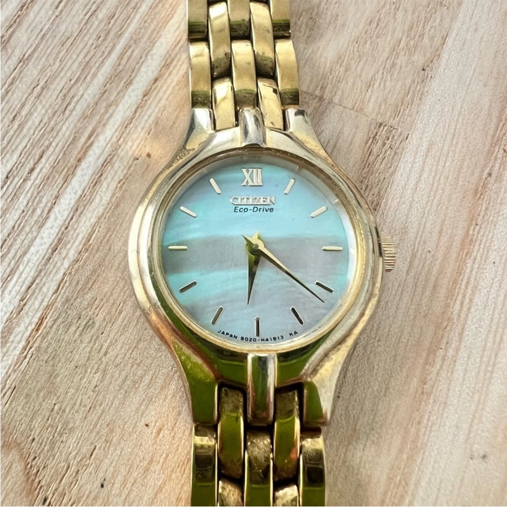 Citizen Eco-Drive Ladies Gold Tone Dress Solar Watch - Gem